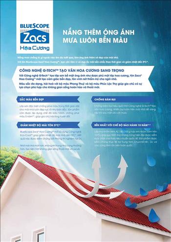Tôn lạnh Zacs AZ 100 công nghệ mới của BlueScope